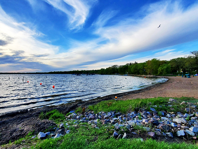 Shoreline serenity: Where every pebble tells a story and every wave whispers, 'Stay a while, won't ya?'
