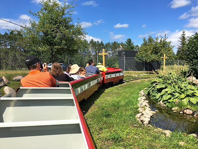 All aboard the Paul Bunyan Express! This mini-train ride is like "Thomas the Tank Engine" for the whole family - no coal required.
