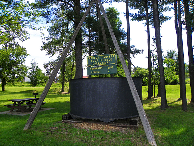 From this angle, it's clear: Laona's not just serving soup, they're dishing out a heaping helping of small-town magic.
