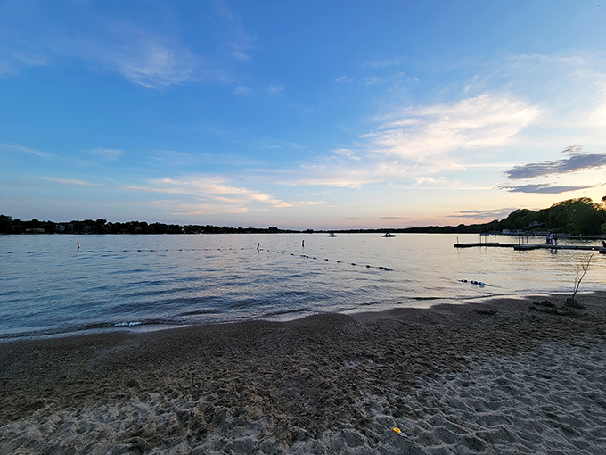 As the day winds down, the lake puts on a light show that rivals any Vegas spectacular. Nature's own sunset cinema, no 3D glasses required.