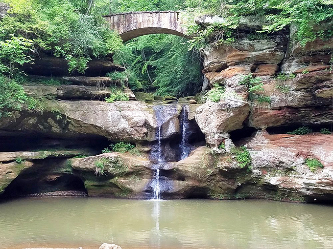Who needs a spa day when you've got this? Cedar Falls offers nature's own hydro-therapy, complete with a rock-solid massage table.