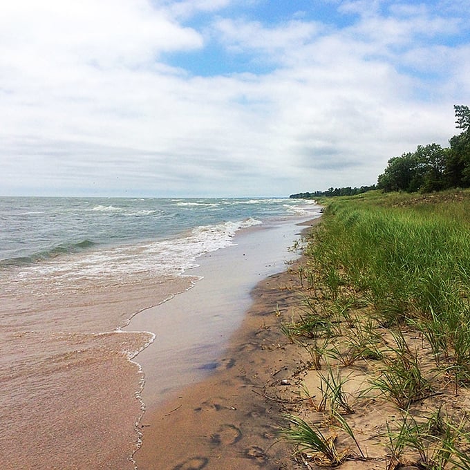 Waves whispering secrets to the shore: Lake Michigan's ever-changing moods create a soundtrack for your perfect beach day.