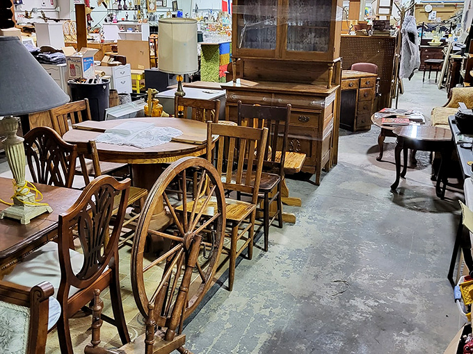 Pull up a chair to the past! This furniture lineup is like a family reunion of styles from every era &ndash; quirky, charming, and full of character.