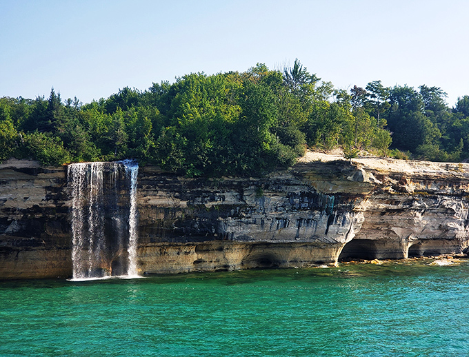 Where erosion meets artistry. Pictured Rocks' stunning facades show that sometimes, the most impressive canvas is carved by wind and water.