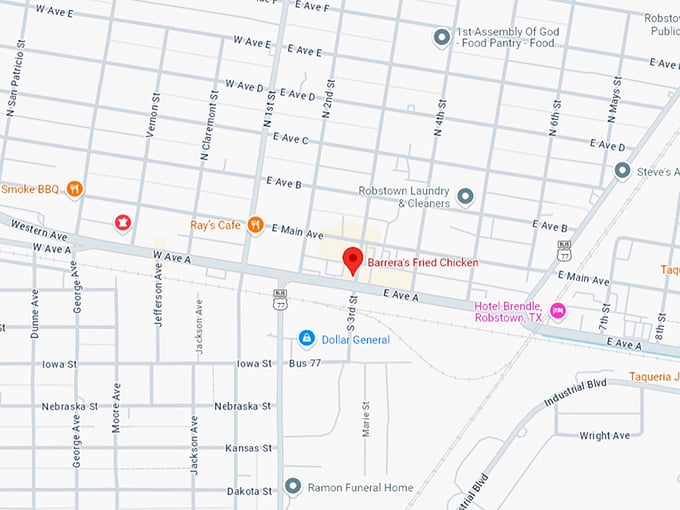 16 barrera's fried chicken map