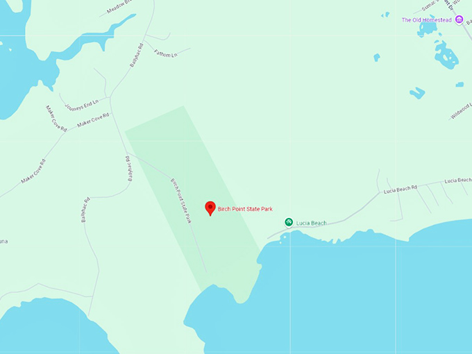 16. birch point state park map