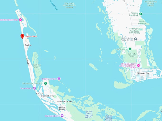 16 captiva island map