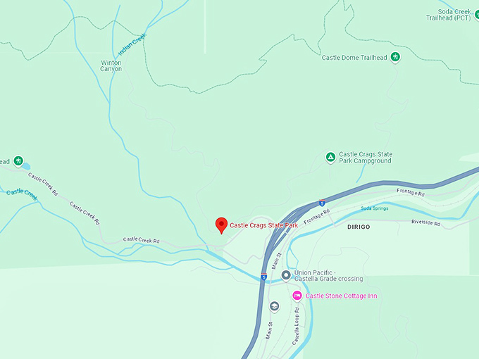 16 castle crags state park map