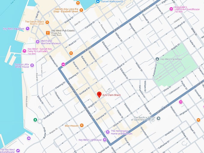 16 dj's clam shack map