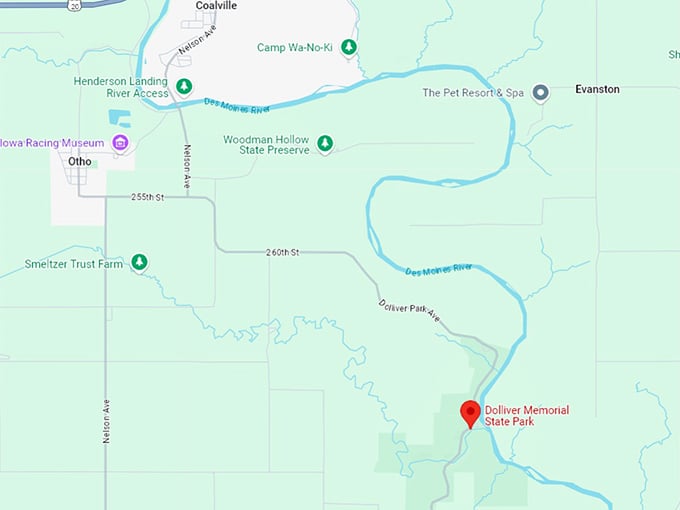 16 dolliver memorial state park map