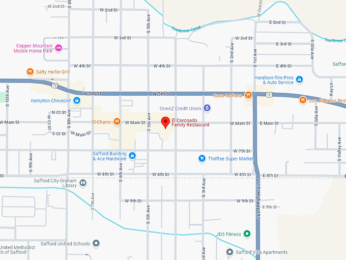 16 el coronado family restaurant map