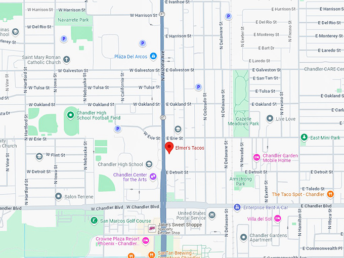 16 elmer's tacos map