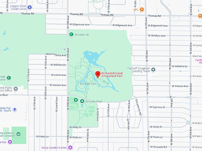 16 enchanted island amusement park map