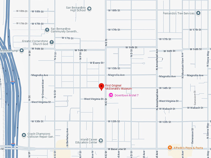 16 first original mcdonald's museum map