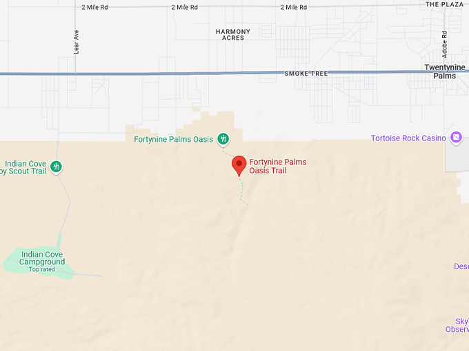 16 fortynine palms oasis trail map