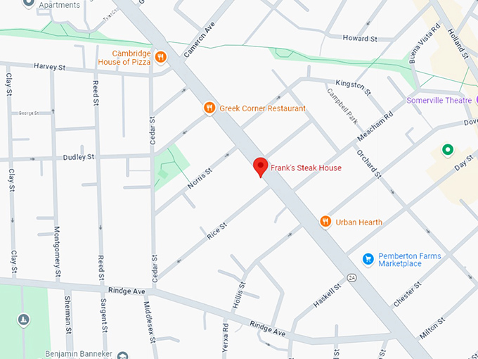 16 frank's steak house map