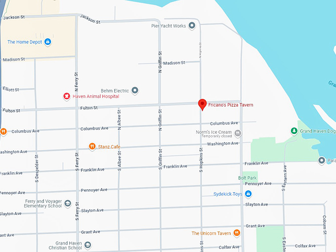 16 fricano's pizza tavern map