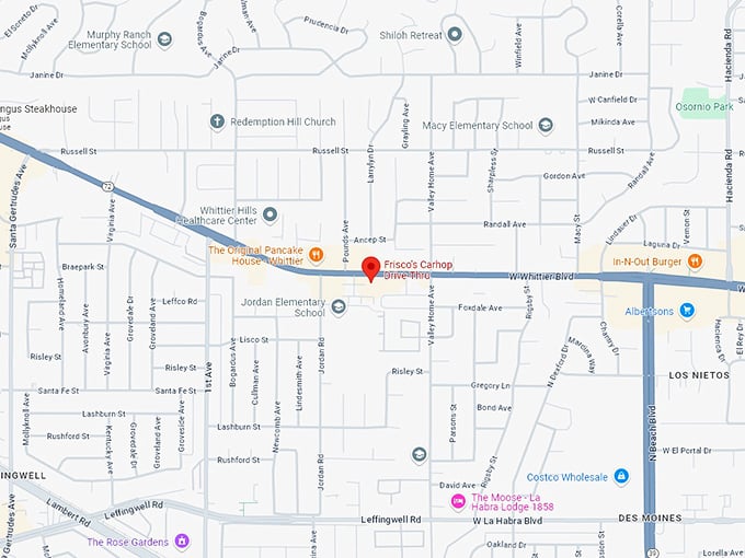 16 frisco's carhop drive thru map