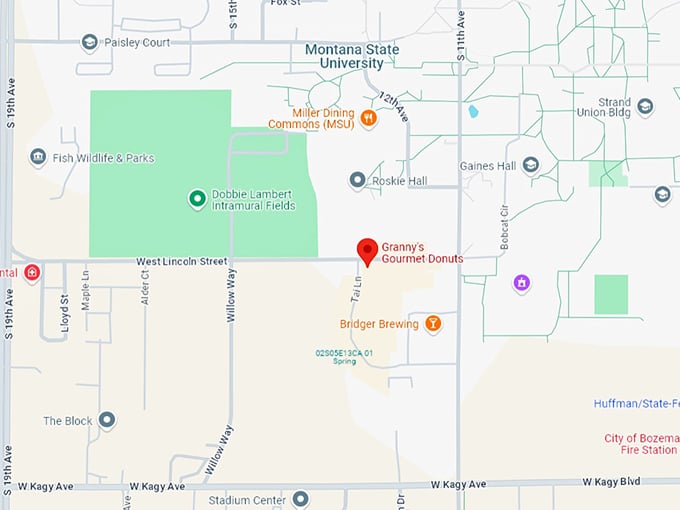16 granny's gourmet donuts map