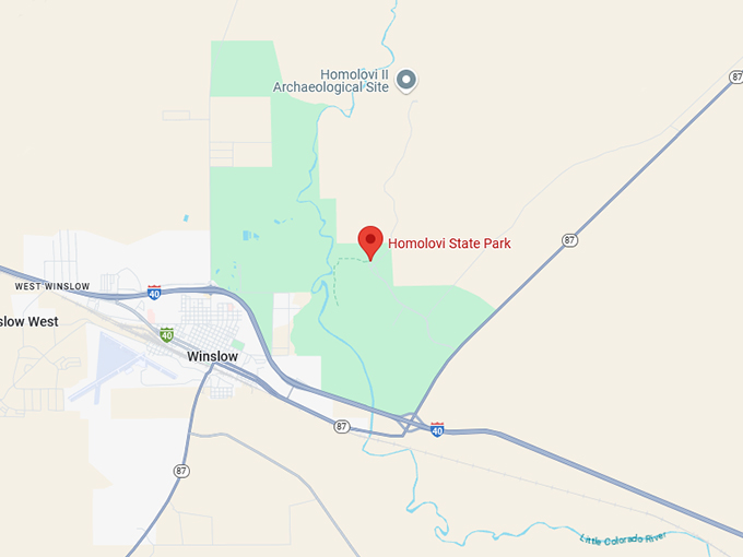 16 homolovi state park map