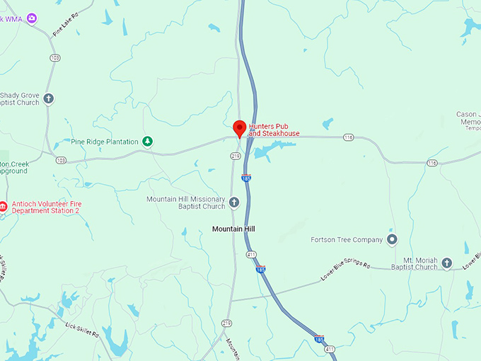 16 hunter&rsquo;s steakhouse map