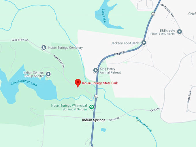 16 indian springs state park map