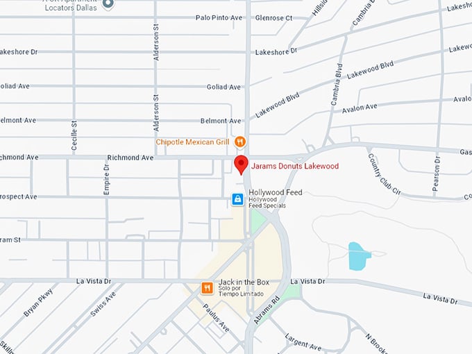 16 jarams donuts lakewood map