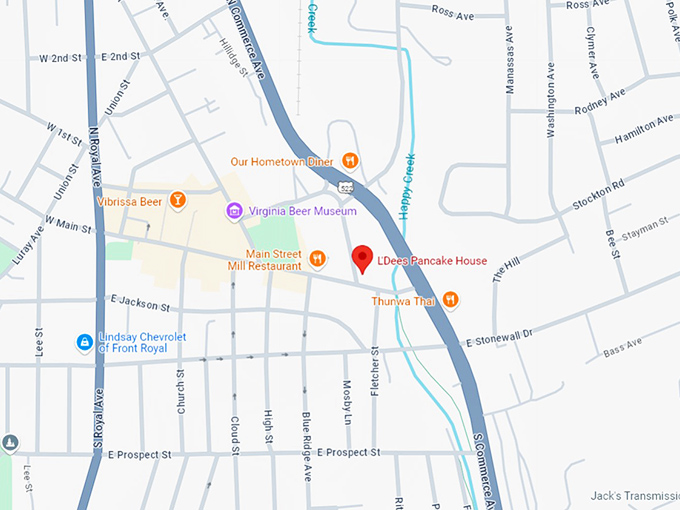 16 l'dees pancake house map