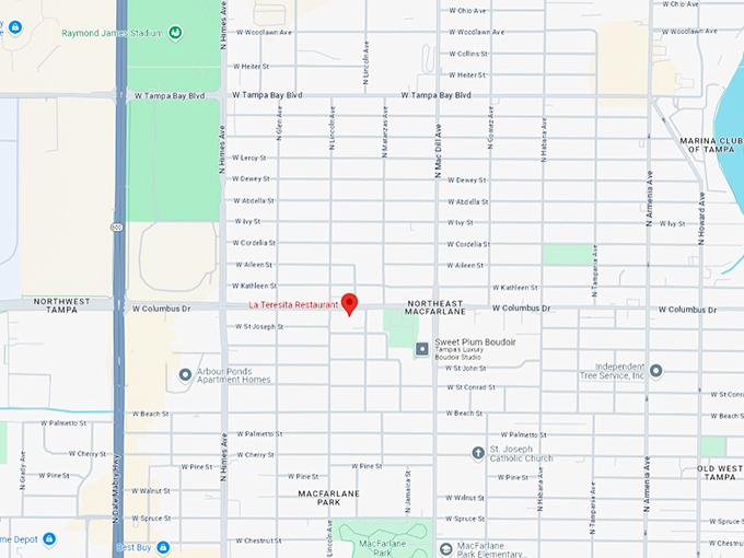 16 la teresita restaurant map