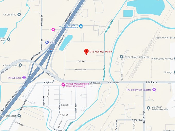 16 mile high flea market map