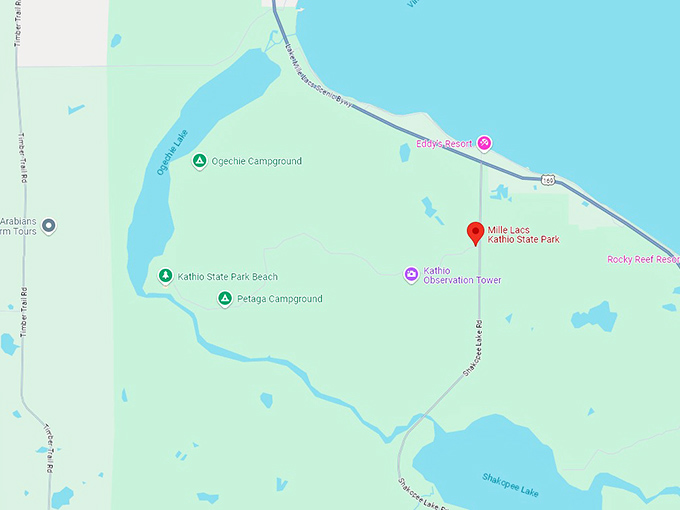 16 mille lacs kathio state park map