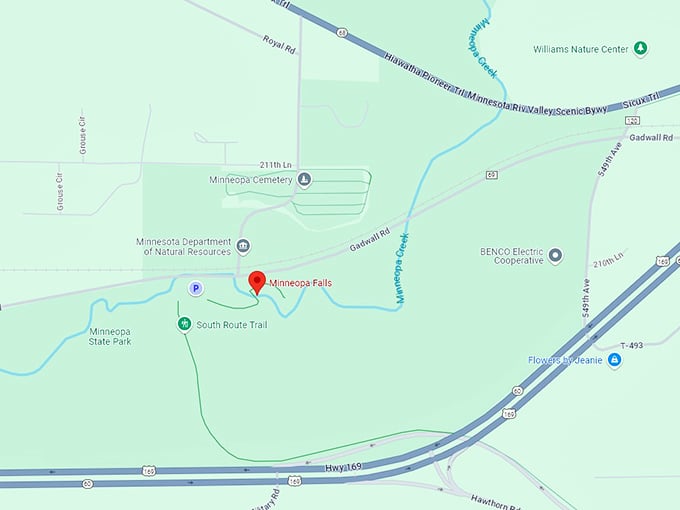 16 minneopa falls map