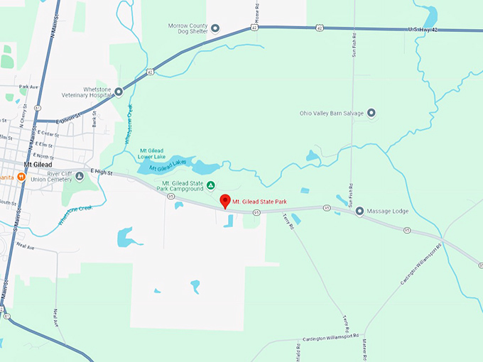16 mt. gilead state park map