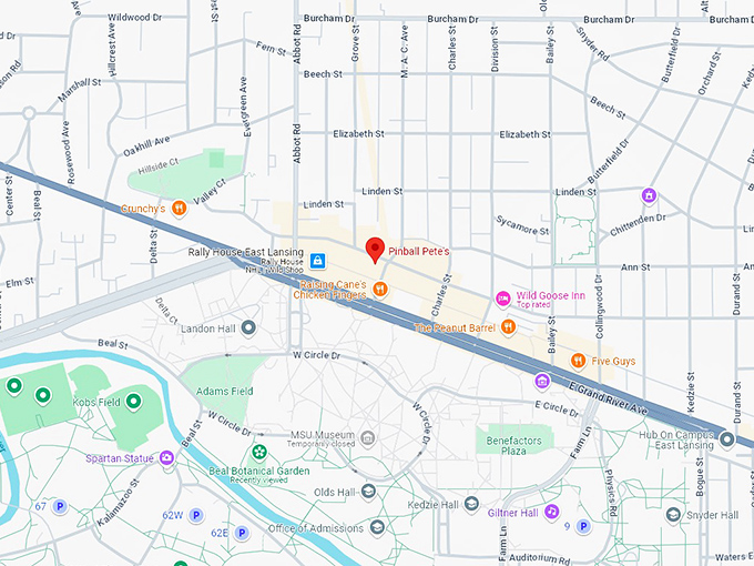 16 pinball pete's map