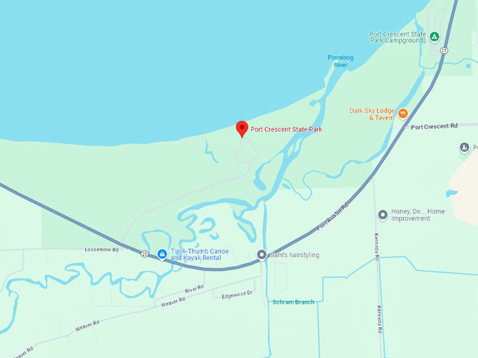 16 port crescent state park map