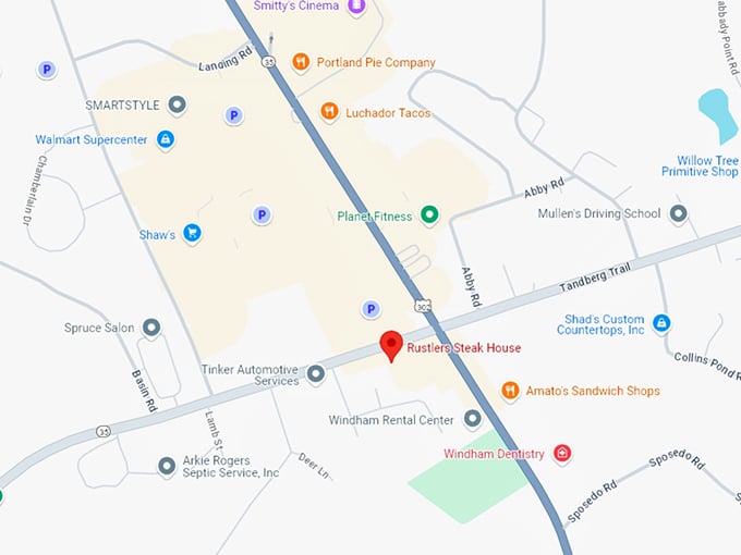 16 rustlers steak house map