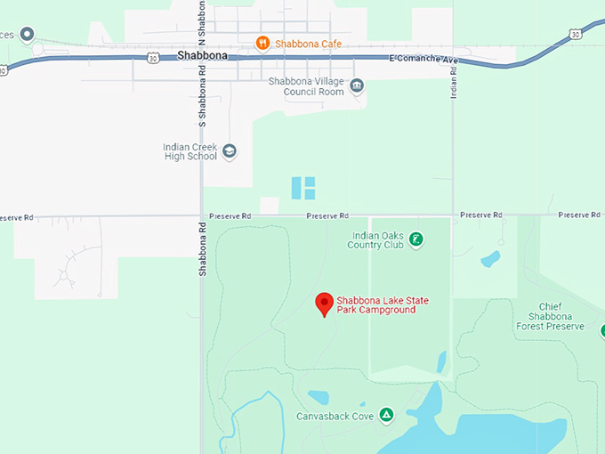 16 shabbona lake state park campground map