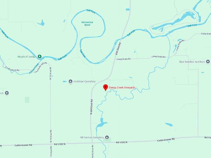 16 sleepy creek vineyards map