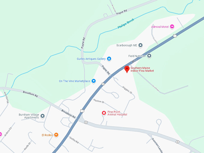 16 southern maine indoor flea market map