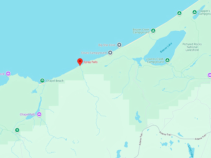 16 spray falls map
