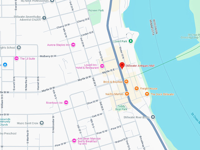 16 stillwater antiques mall map
