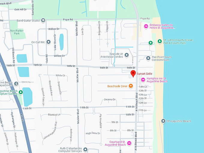 16 sunset grille map