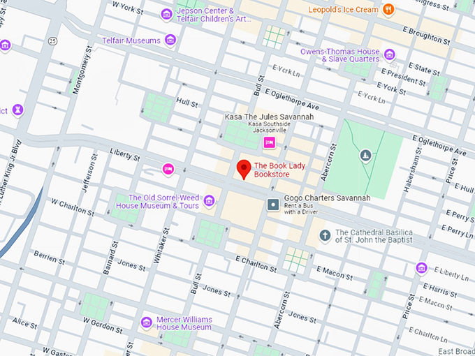 16 the book lady bookstore map