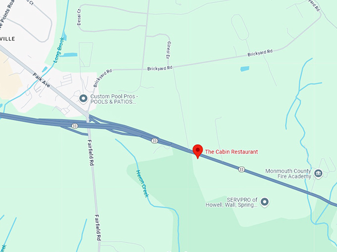 16 the cabin restaurant map