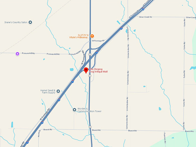 16 the chirping frog antique mall map