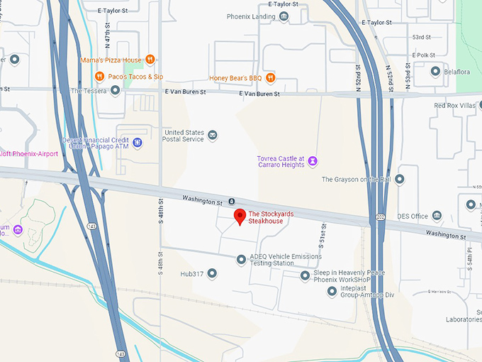 16 the stockyards steakhouse map