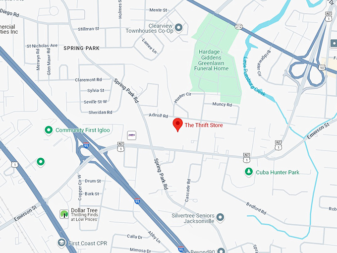 16 the thrift store map