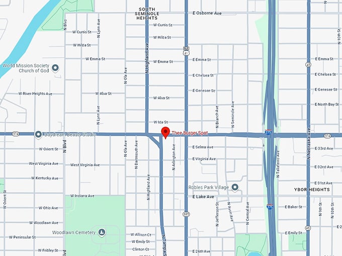 16. Thee Burger Spot Map