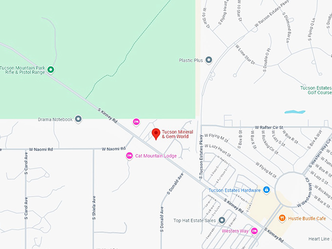 16 tucson mineral and gem world map