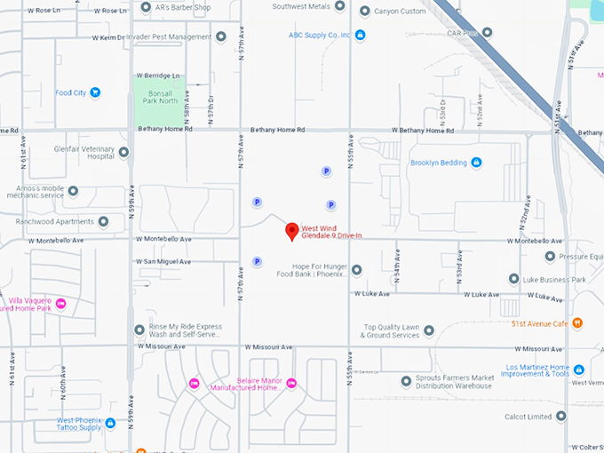 16 west wind glendale 9 drive in map